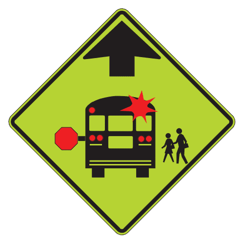 S3-1 School Bus Stop Ahead Sign https://translineinc.com/wp-content ...